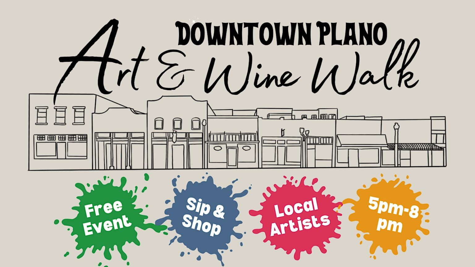 Art and Wine Walk in Downtown Plano - The Art Fair Gallery